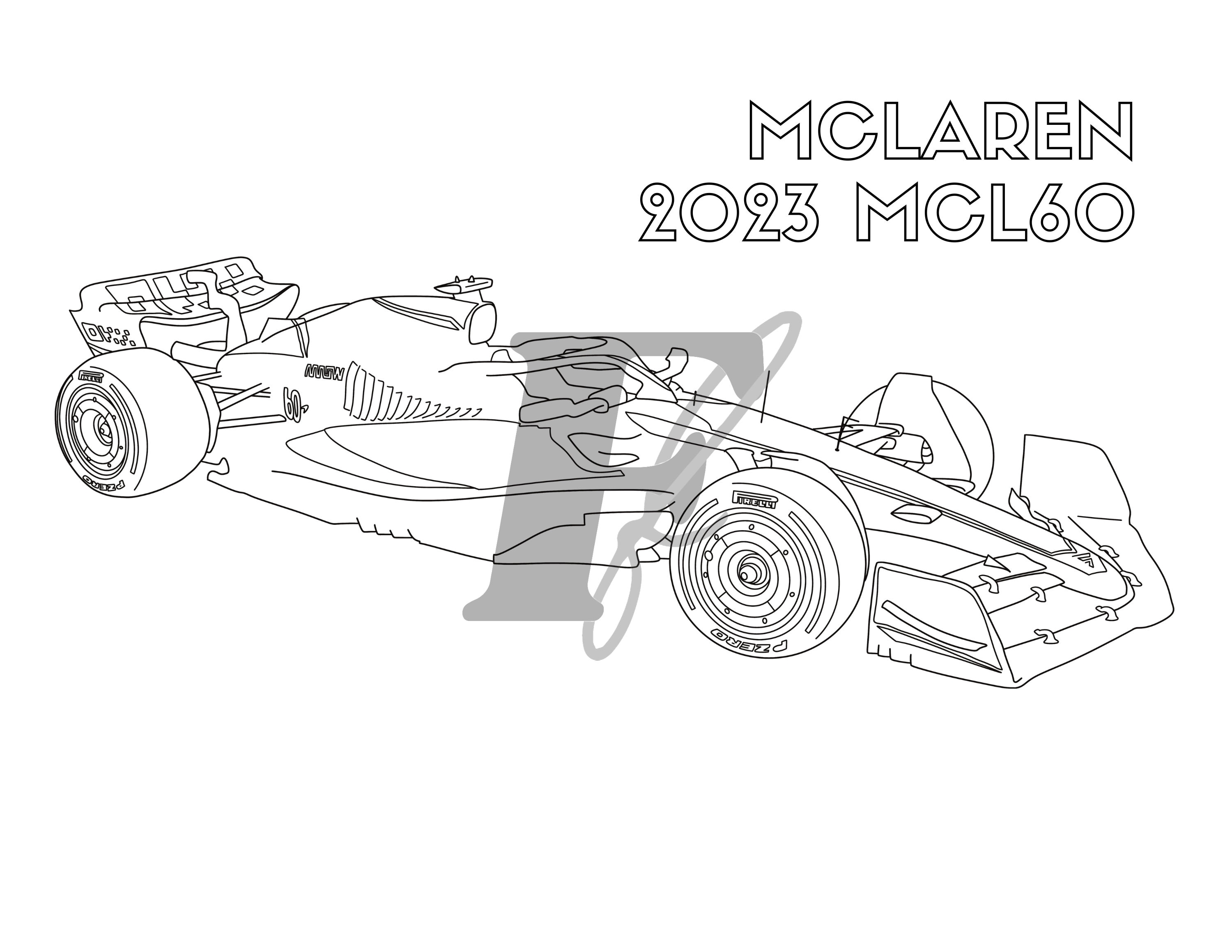 Mclaren F1 Coloring Pages
