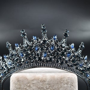 Dark Blue Tiara Crown,henna Accessory,henna Crown,engagement Tiara ...