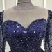 Dark Blue Custom Evening Dress Dark Blue Handcrafted - Etsy