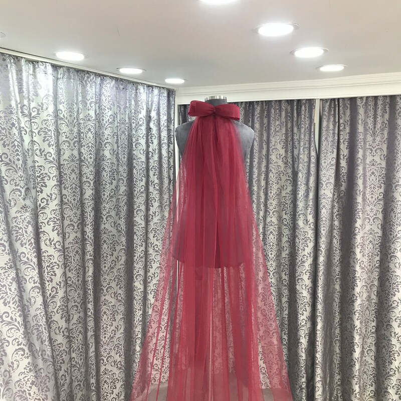 Red Veil - Etsy