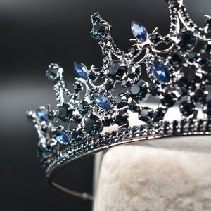 Dark Blue Tiara Crown,henna Accessory,henna Crown,engagement Tiara ...
