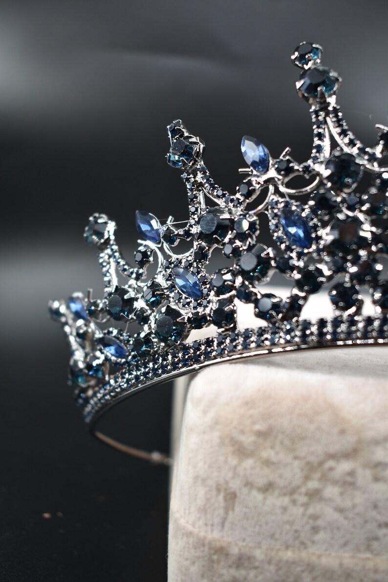 Dark Blue Tiara Crown,henna Accessory,henna Crown,engagement Tiara ...