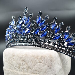 Dark Blue Tiara Crown,henna Accessory,henna Crown,engagement Tiara - Etsy