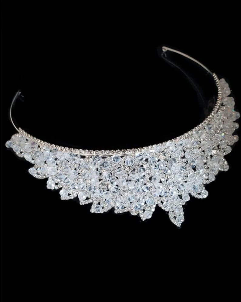 Princess Bridal Crown Crystal Beads Embroidered,bridal Crown,2023 New ...