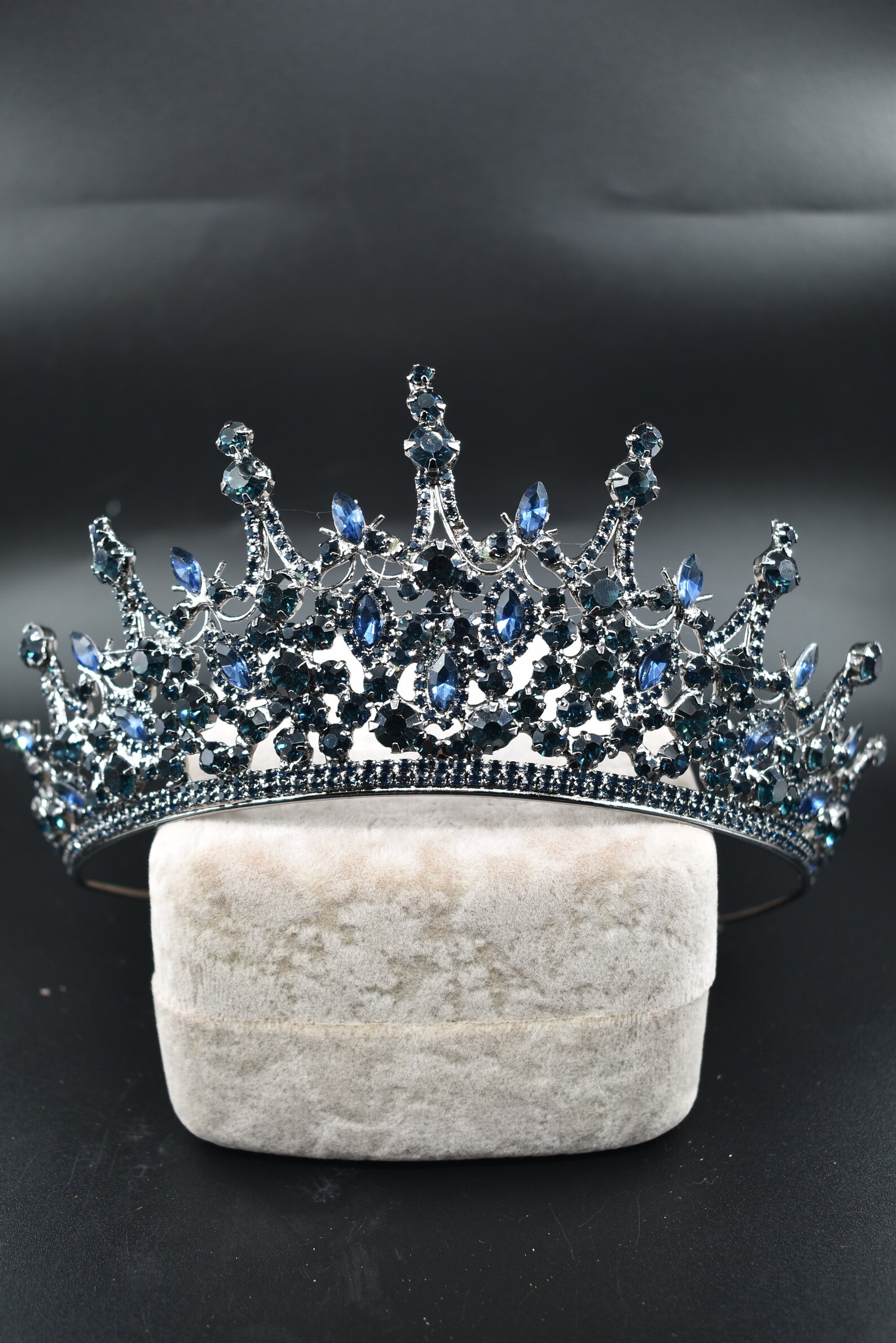 Dark Blue Tiara Crown,henna Accessory,henna Crown,engagement Tiara ...