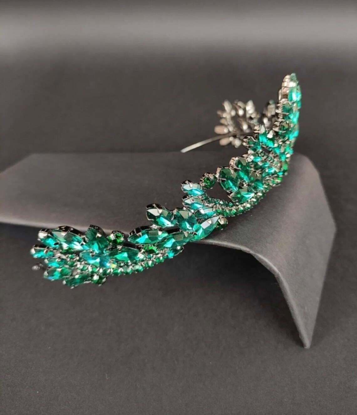 Green Crystal Stone Bridal Crown,henna Tiara Crown,henna Head Accessory ...