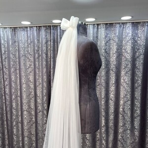 Bridal Veil Bridal off White Veil Bow Veil - Etsy