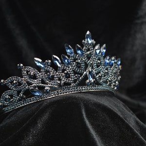 Navy Blue Bridal Crown,sapphire Blue Bridal Headpiece,luxury Blue ...