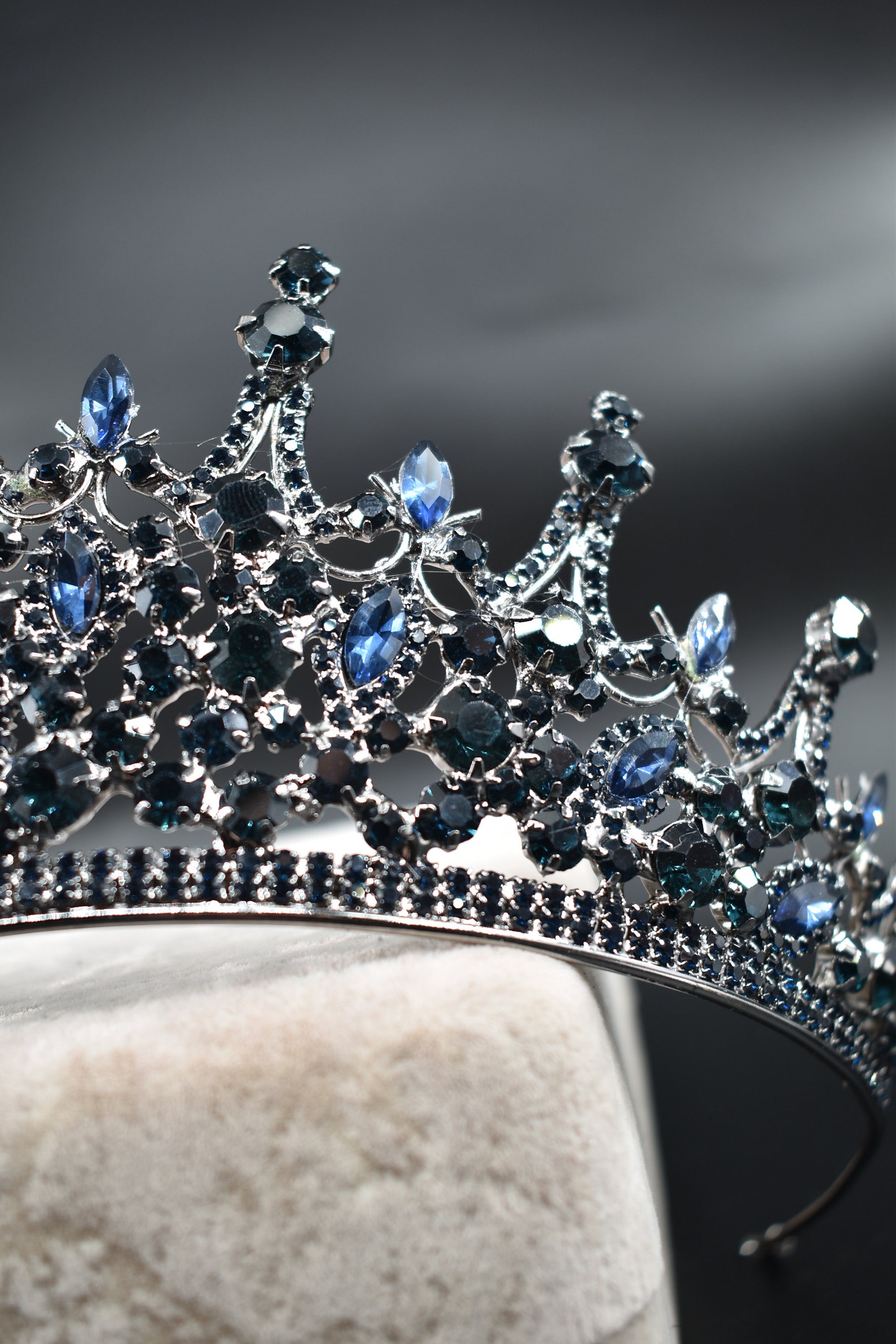 Dark Blue Tiara Crown,henna Accessory,henna Crown,engagement Tiara ...