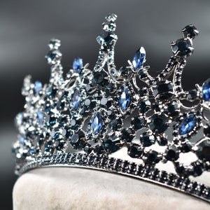 Dark Blue Tiara Crown,henna Accessory,henna Crown,engagement Tiara ...