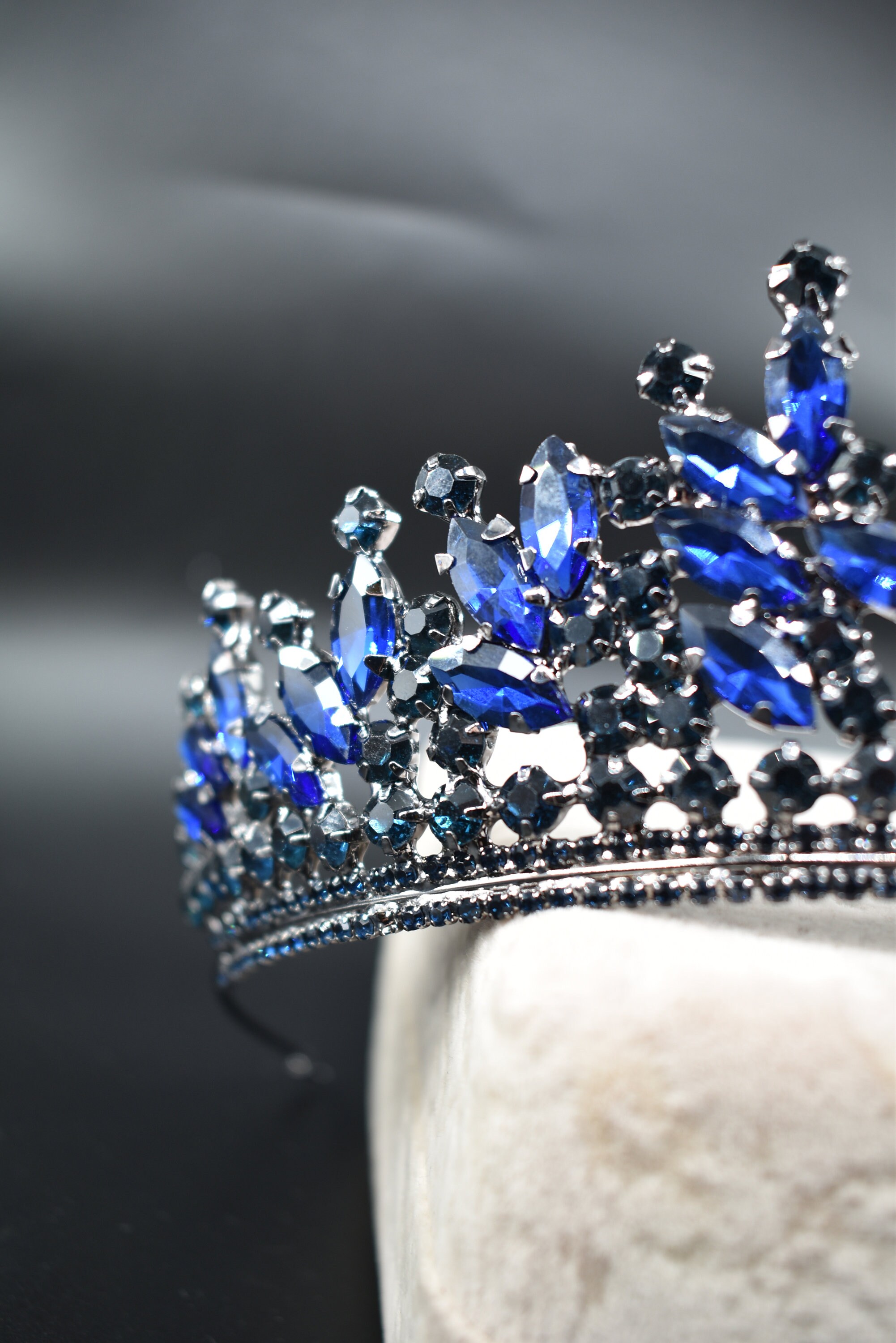 Dark Blue Tiara Crown,henna Accessory,henna Crown,engagement Tiara - Etsy