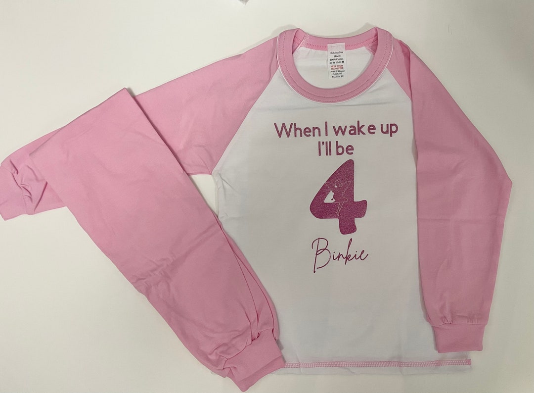 3rd Birthday Pyjamas, Fairy Print Pyjamas, Birthday Pjs, Personalized ...