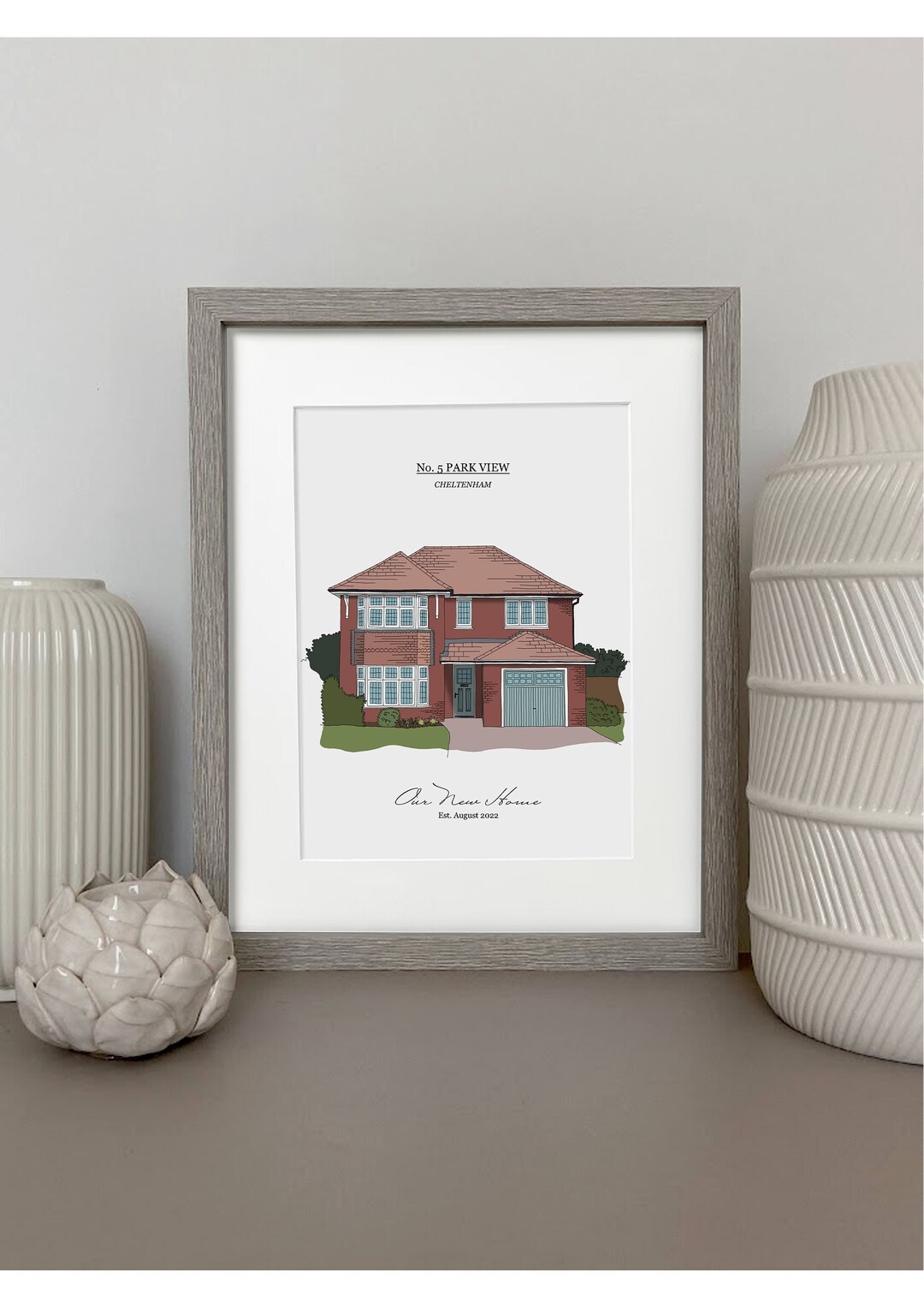 Inicio Ilustración / Dibujo de casa en color a medida / Retrato de casa ...