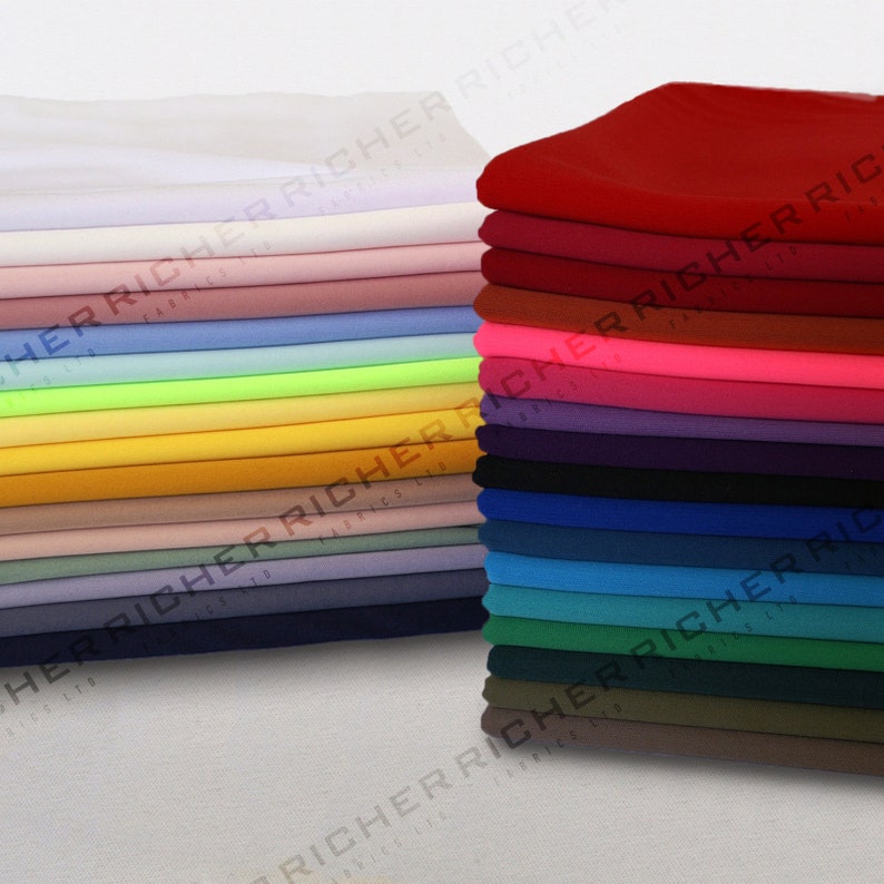 100% Polyester Interlock Stretch Jersey Lining Fabric Material 150cm ...