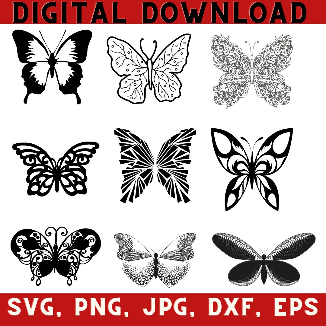 Butterfly Svg Bundle Monarch Butterfly Butterfly Monogram Svg Layered ...