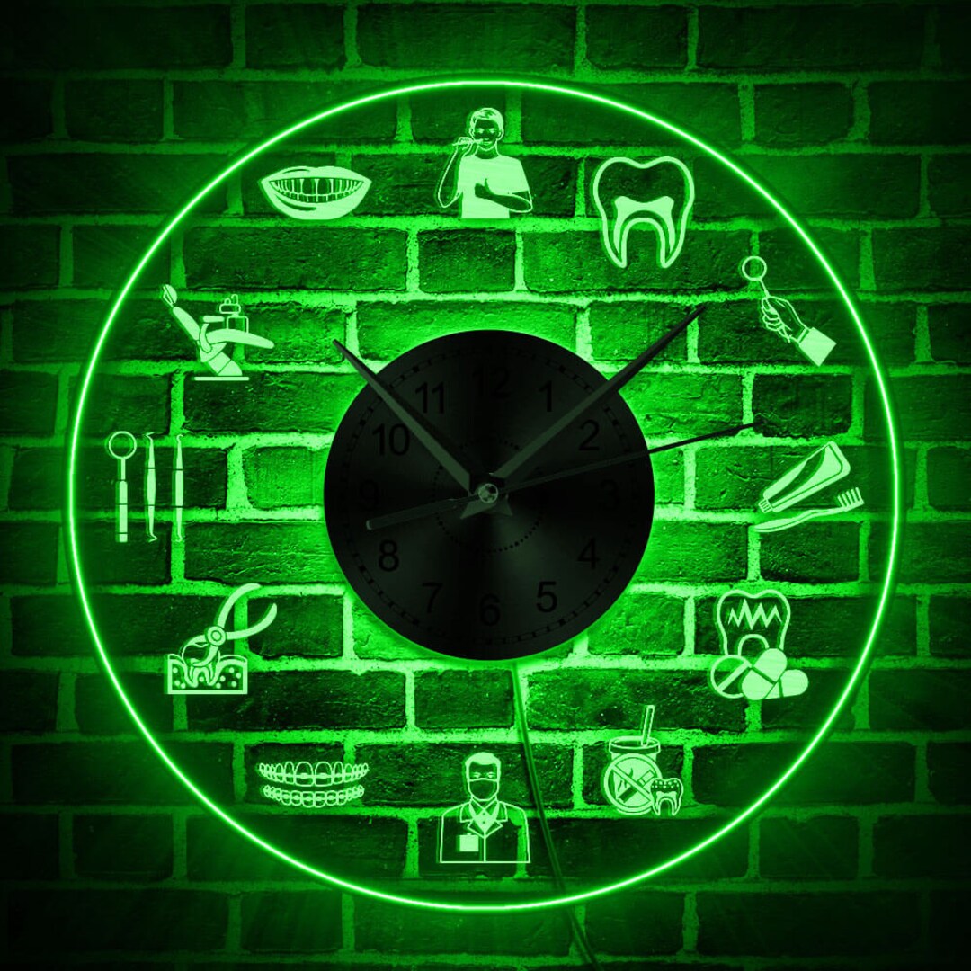 Dentist LED Wall Clock - Etsy