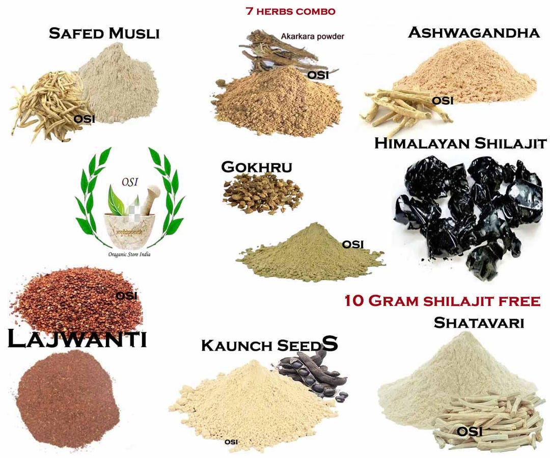 Organic Ayurvedic Herb Combo: Ashwagandha, Shatavari, Musli, and More ...