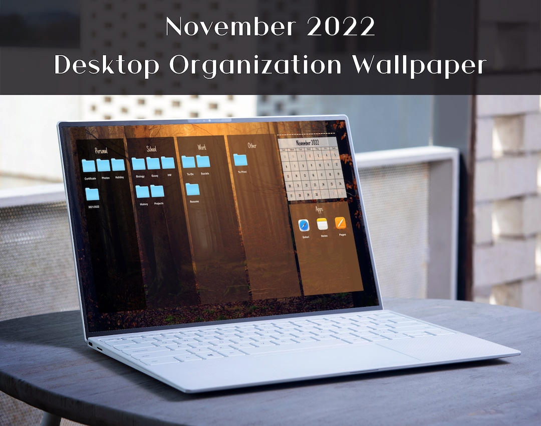 Desktop Wallpaper With Calendar November 2022 Folder - Etsy