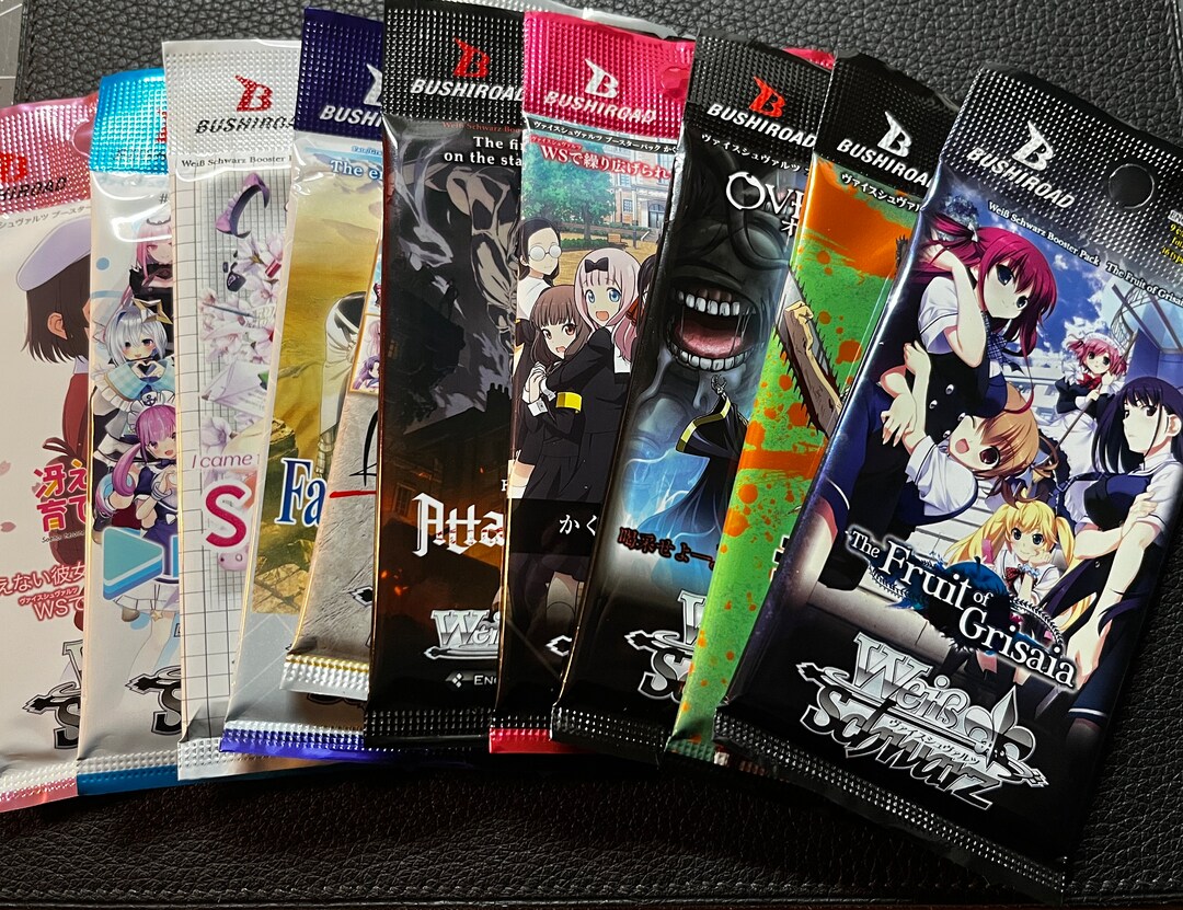 Weiss Schwarz Trading Card Game - Various Set Booster Packs in Both ...