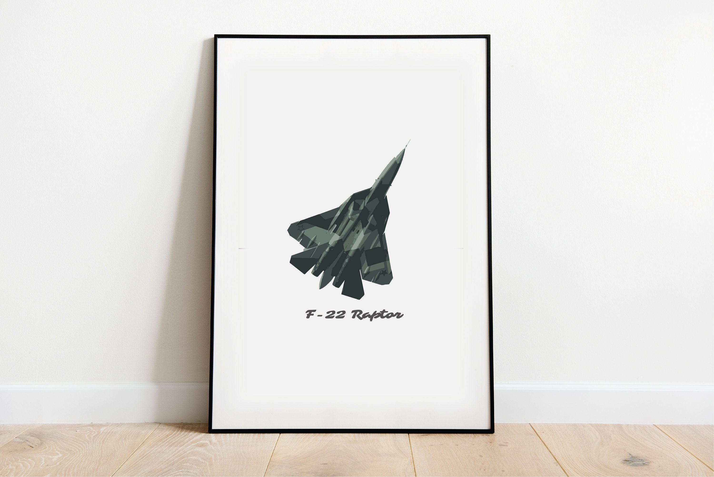 F-22 Raptor, Fighter Jet Printable, Wall Art Plane, Aircraft Poster ...