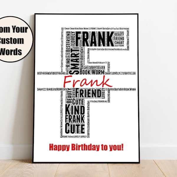 Word Collage - Etsy