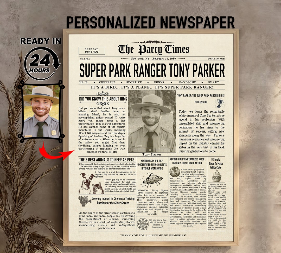 Park Ranger Gift, Personalized Park Ranger Birthday Funny Custom Gift ...