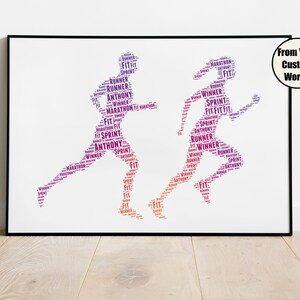 Personalized Runner Print Runner Art Man Runner Poster Boy Runner ...