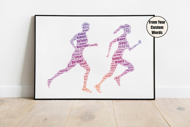 Personalized Runner Print Runner Art Man Runner Poster Boy Runner ...