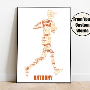 Personalized Runner Print Runner Art Man Runner Poster Boy Runner ...