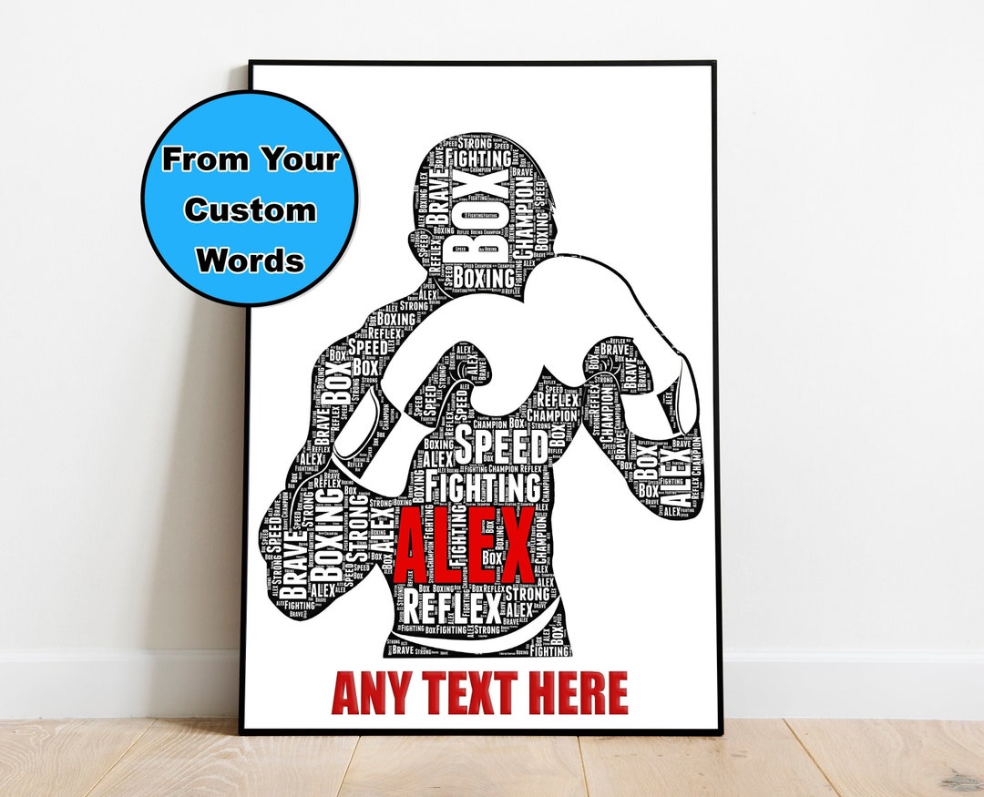 Personalized Boxing Gift, Boxing Posters Canvas Decor Boxer Gift ...