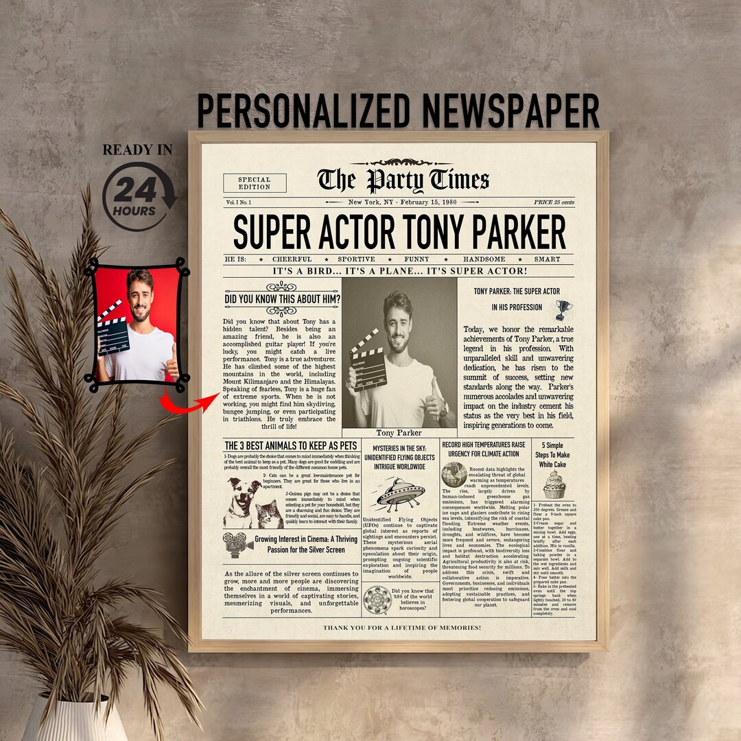 Actor Gift, Personalized Actor Birthday Funny Custom Theatre Gift Him ...