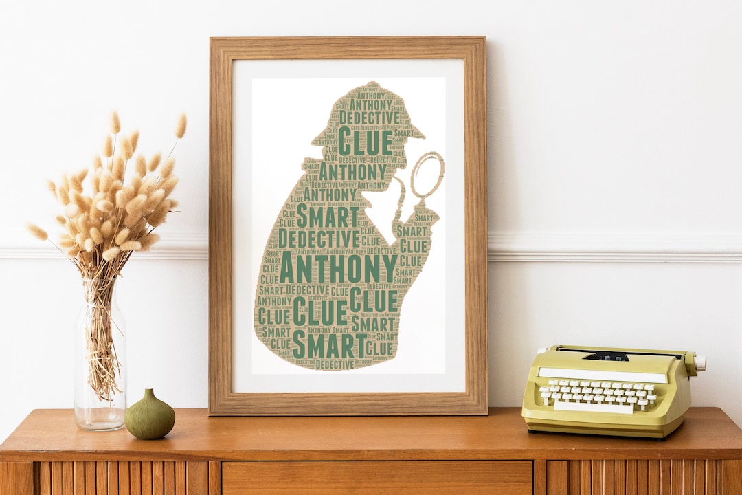 Personalized Detective Word Art Detective Gifts, Police Detective Gifts ...