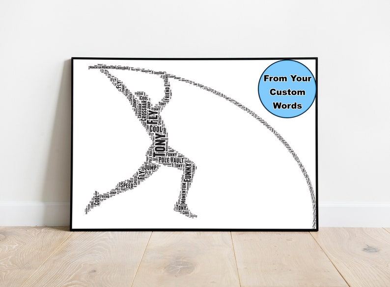 Pole Vaulting, Pole Vault Custom Wordart, Personalized Pole Vaulting ...