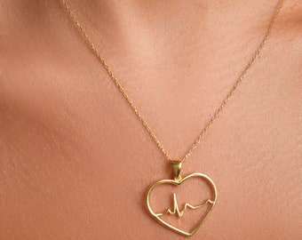 Heart Beat Necklace - Etsy