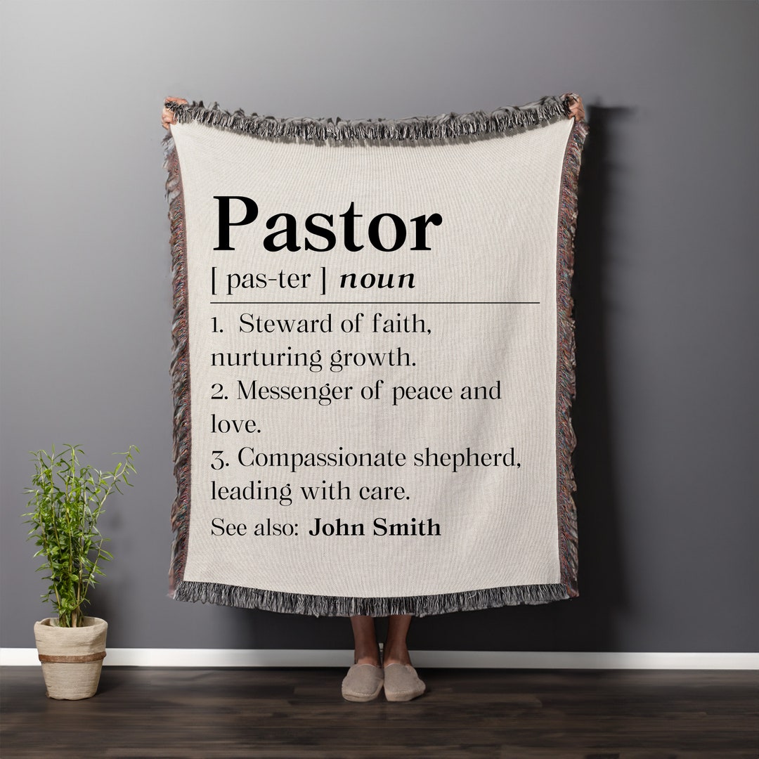 Personalized Pastor Appreciation Woven Blanket, Preacher Thank You ...