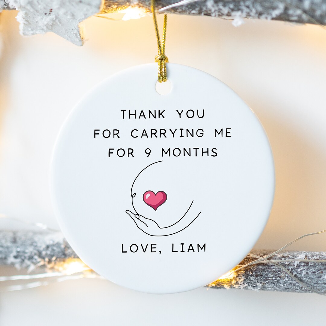 Personalized Thank You From Baby To Mother Ornament New Etsy Personalized Thank You From Baby To Mother Ornament New Etsy