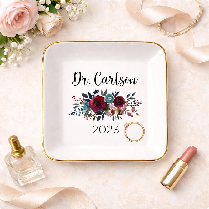 Personalized Physician Graduation for Her Jewelry Dish, Medical Doctor ...