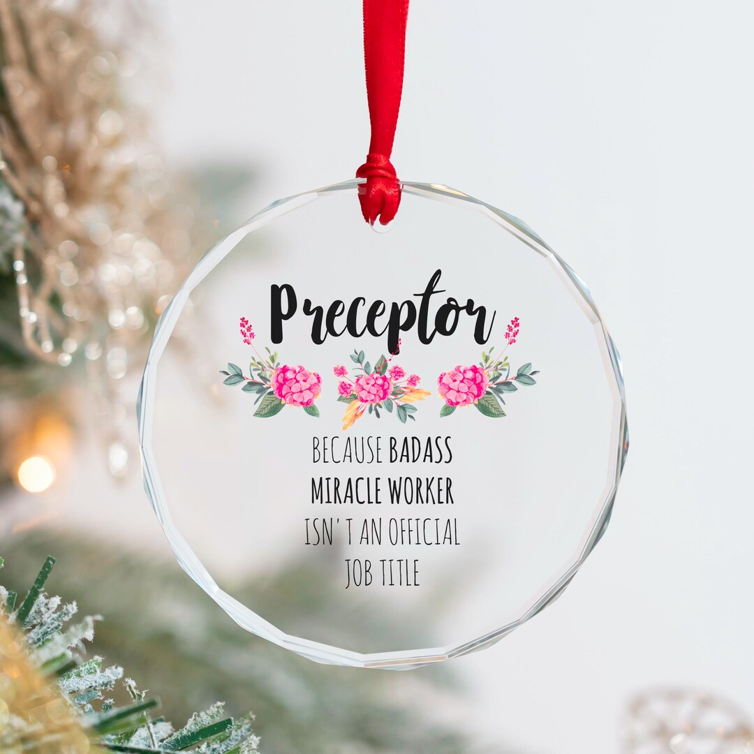Preceptor Thank You Crystal Ornament, Preceptor Appreciation Christmas ...