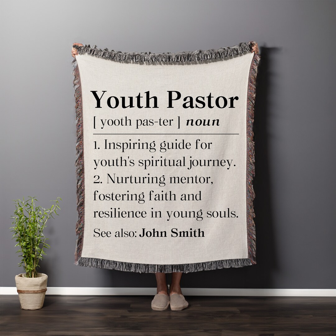 Personalized Youth Pastor Thank You Woven Blanket, Custom Church ...
