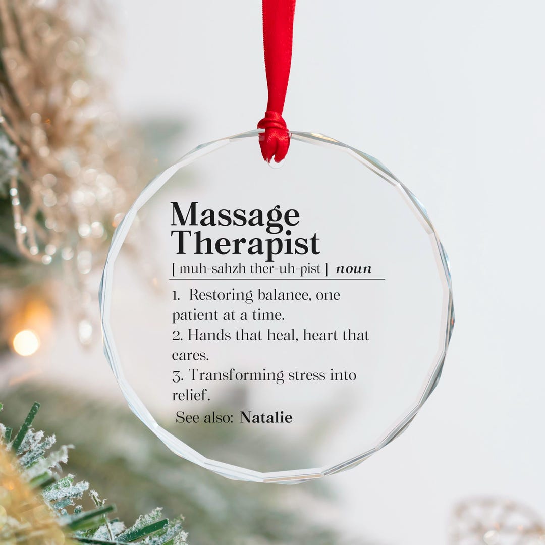 Personalized Massage Therapist Thank You Crystal Ornament, New Massage ...