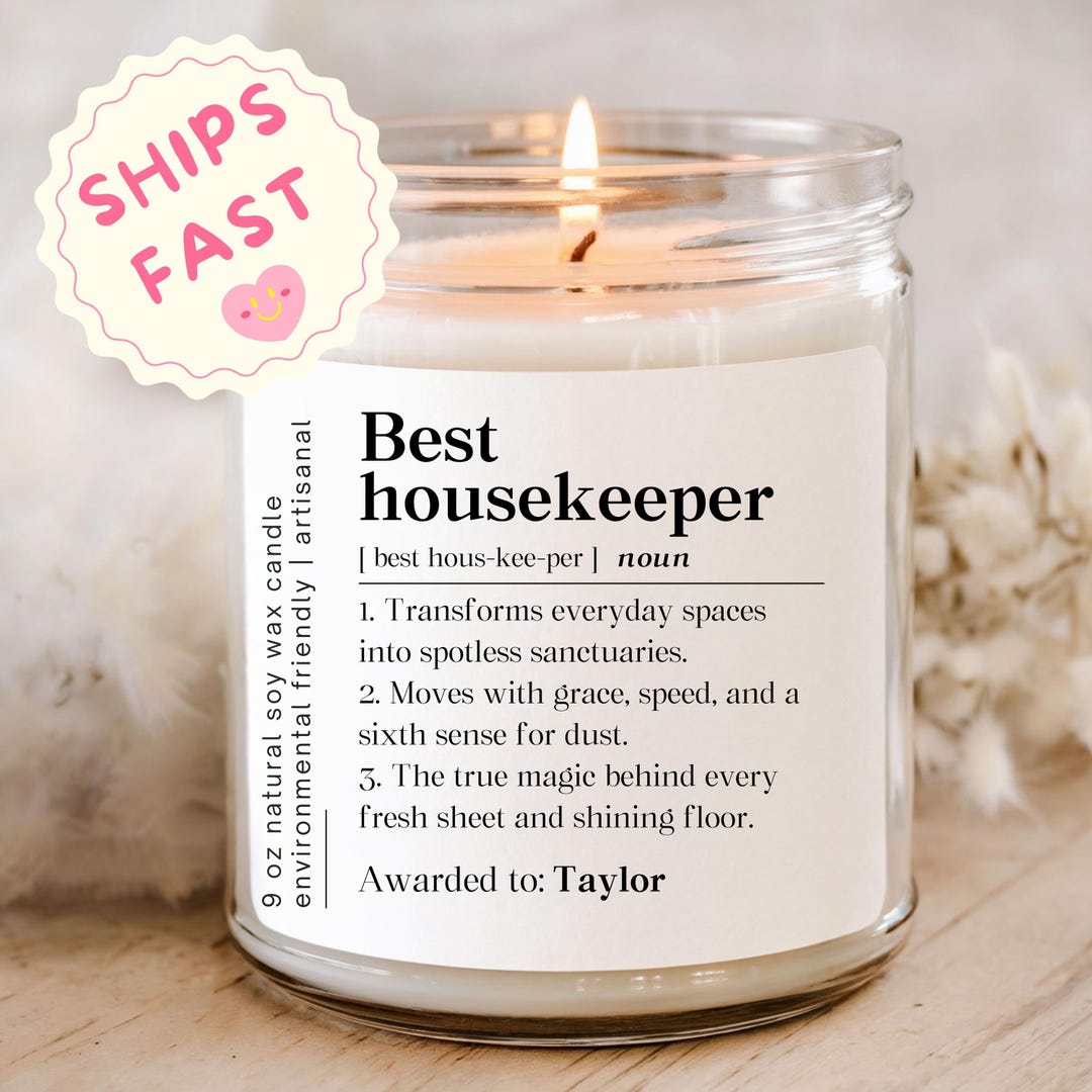 Best Housekeeper Definition Personalized Candle, Custom Housekeeper ...