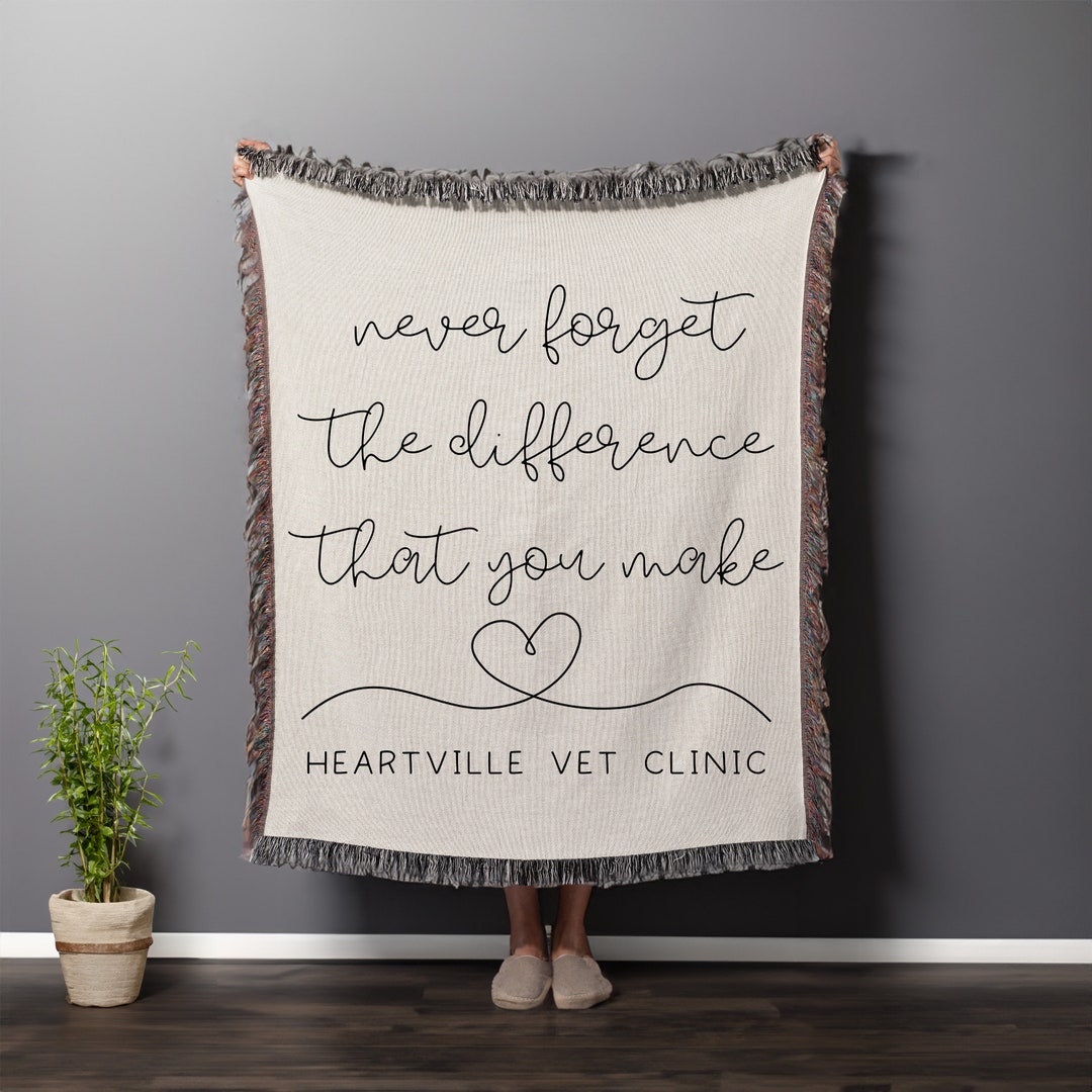 Personalized Vet Tech Woven Blanket, Custom Veterinary Team Throw ...