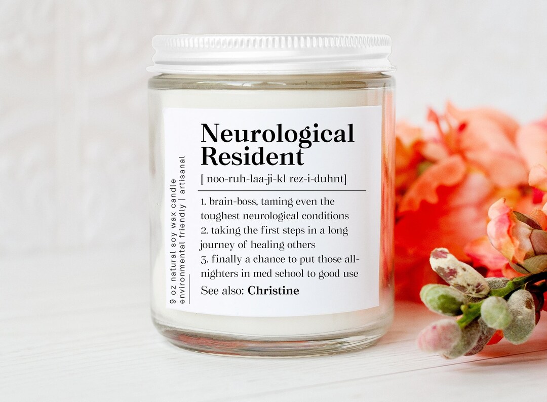 Custom Neurological Resident Definition Candle, Neurology Grad Gift ...