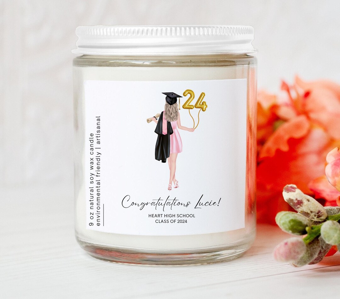 Daughter High School Graduation 2024 Candle Personalized, Graduation ...