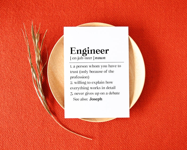 Personalized Engineer Graduation Card Funny Engineer Grad - Etsy