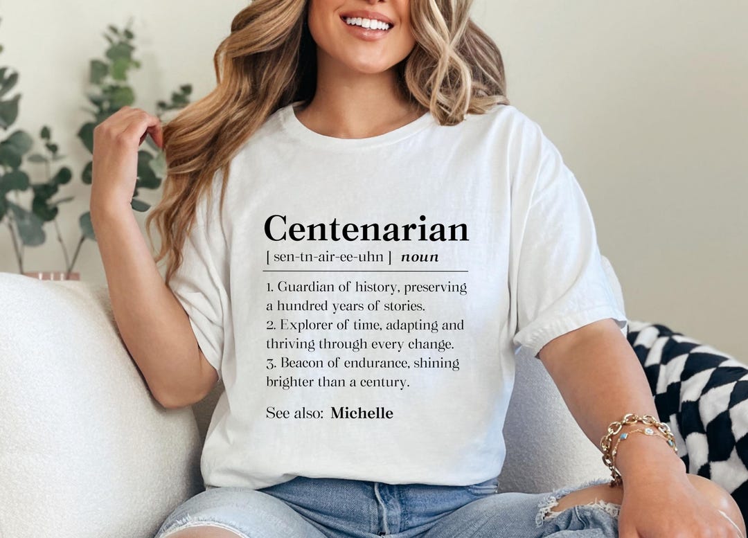 Personalized 100th Birthday Shirt, Custom 100 Year Old Gift ...
