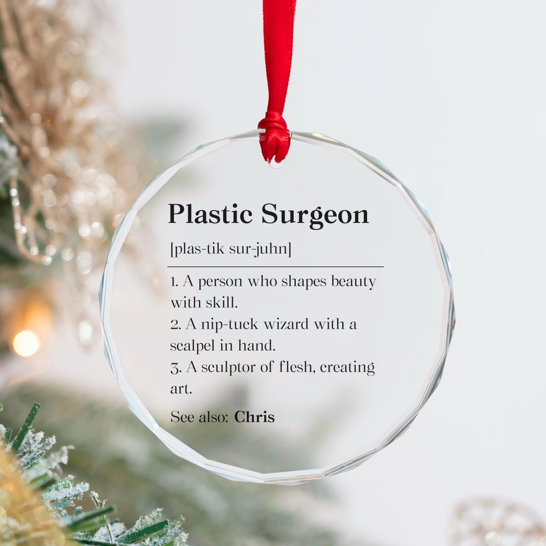 Personalized Plastic Surgery Graduate Crystal Ornament, Plastic Surgery ...