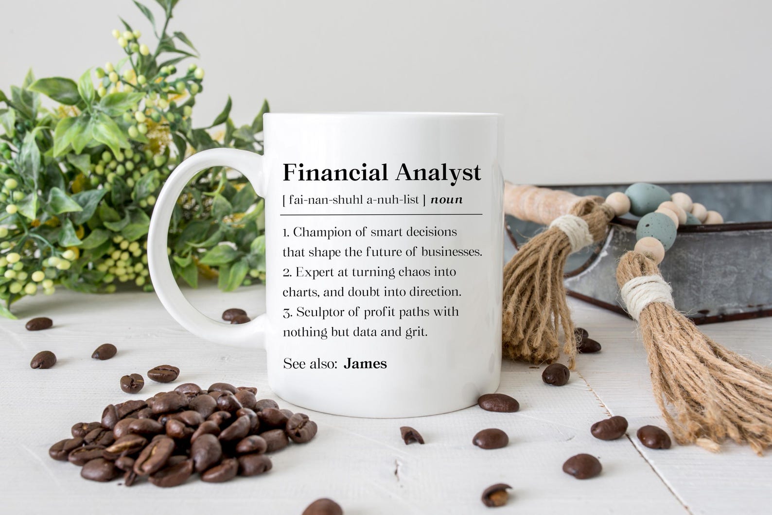 Personalized Financial Analyst Definition Mug, Finance Professionals ...
