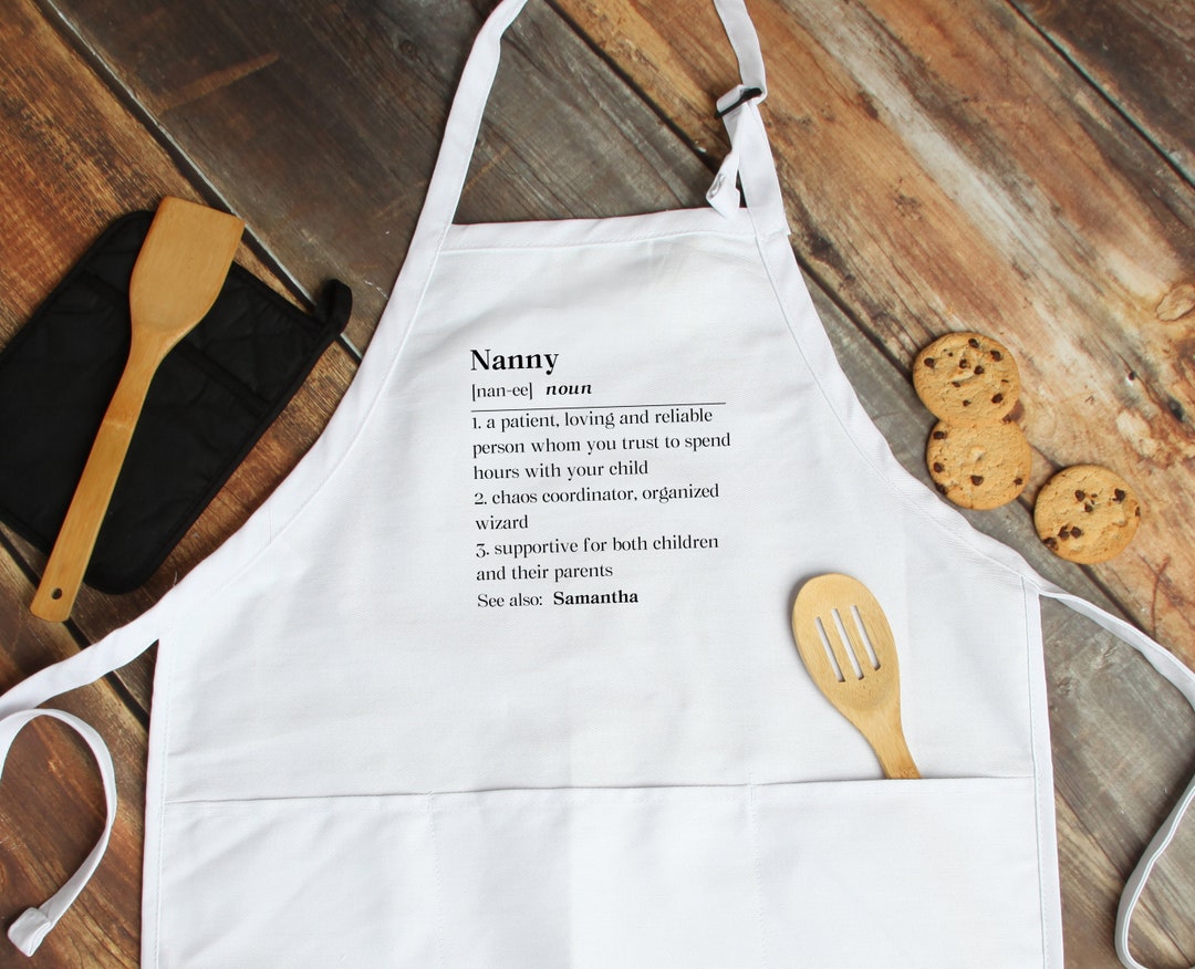 Personalized Nanny Thank You Apron, Custom Nanny Birthday Gift, Nanny ...