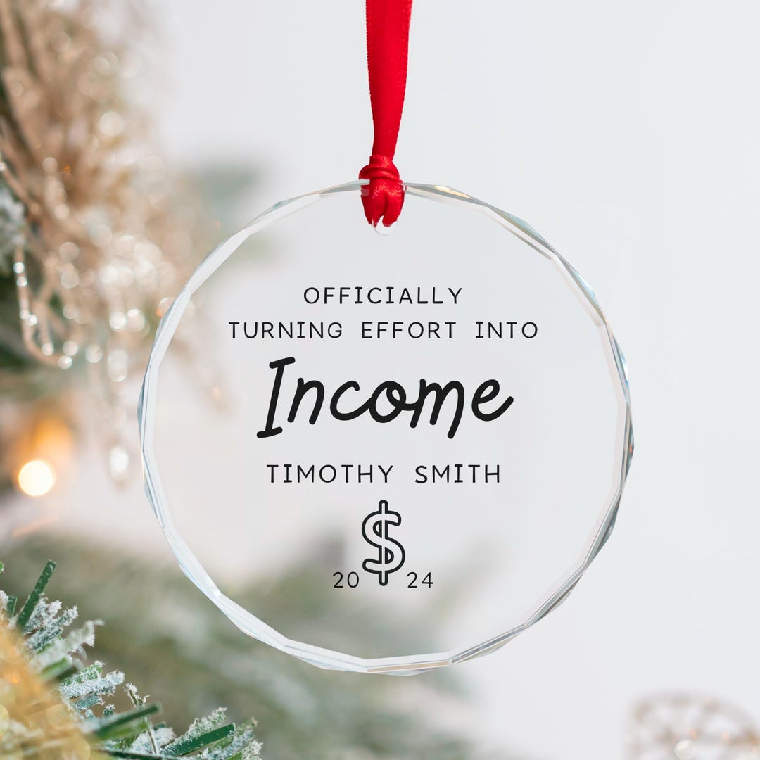 Personalized First Job Crystal Ornament, First Employment Congrats ...